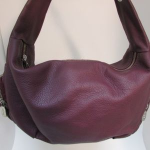 Prune | Bags | Prune Dark Burgundy Pebble Leather Shoulder Bag | Poshmark